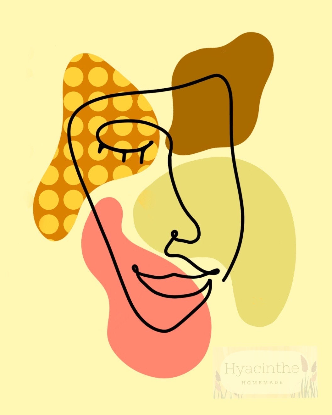 Face Line Drawing Print - Etsy
