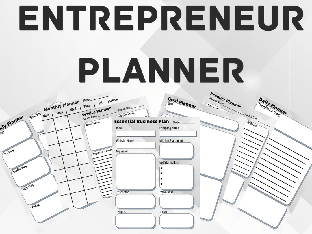 Entrepreneur Digital or Print Planner - Etsy