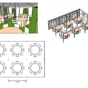 20' Wide Pole Tent Diagrams 46 Unique Layouts - Etsy
