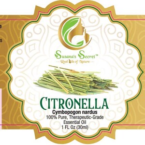 CITRONELLA Essential Oil- 100% PURE, Therapeutic-grade, 1 FL Oz/30 Ml ...