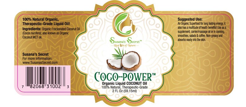 Coco-power- Organic Liquid COCONUT MCT Oil (heat Pressed)- 100% Pure ...