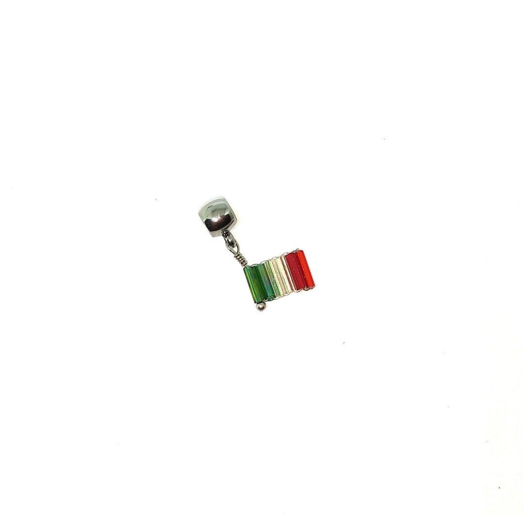 Italian Flag Charm Pandorafit, Bandiere Italia, Charm Tricolore, Italy ...