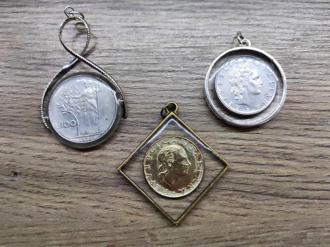 Italian Lira Pendant, Italy Lira Necklace, Italy Lover, Italian Gift ...