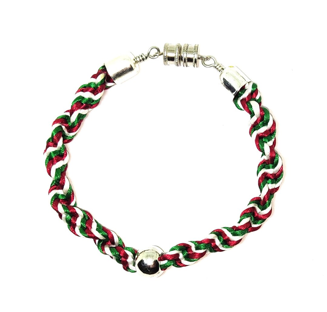 Italian Bracelet, Silk Macrame Knotted Unique Bracelet, Italy Flag ...