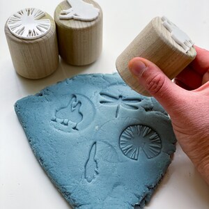 Pond Playdough Stamps, Wood Playdoh Stamp, Frog Playdoh Stamps, Wooden ...