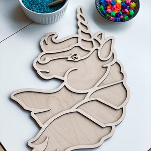 Unicorn Sensory Bin Tray, Unicorn Tinker Tray, Flisat Insert, Sensory ...