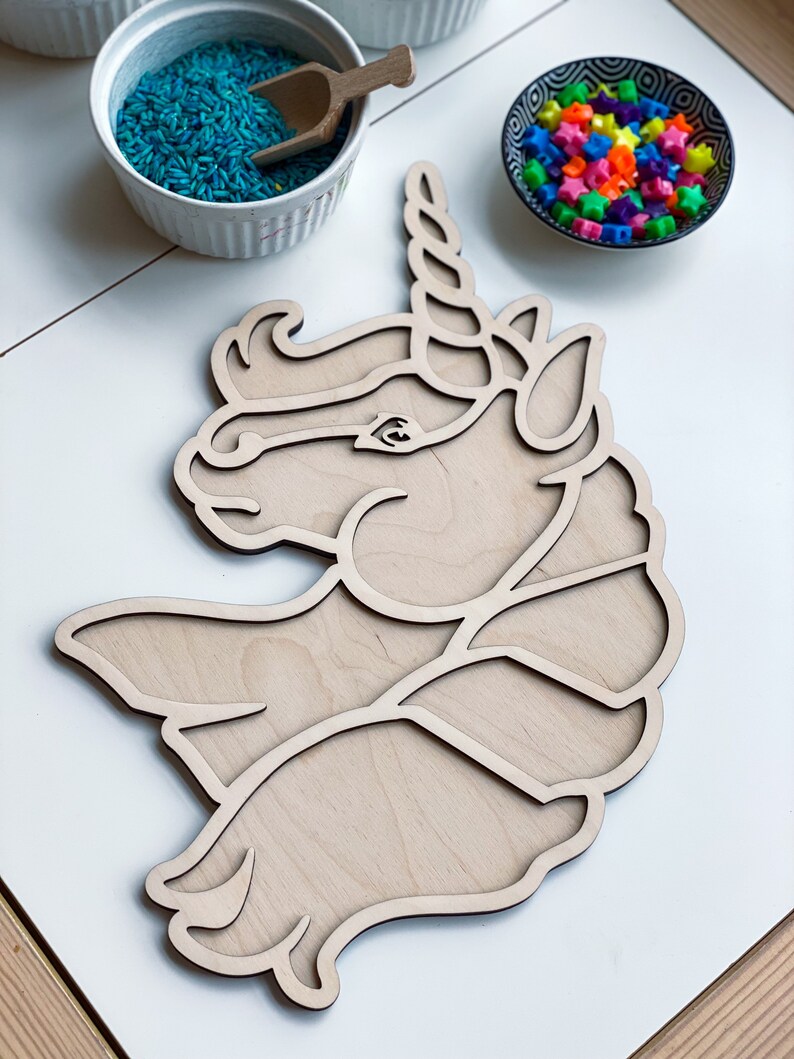 Unicorn Sensory Bin Tray Unicorn Tinker Tray Flisat Insert - Etsy
