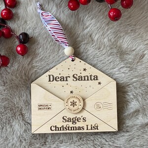 Letter to Santa Ornament Personalized Dear Santa Ornament - Etsy