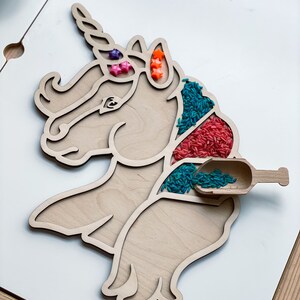 Unicorn Sensory Bin Tray, Unicorn Tinker Tray, Flisat Insert, Sensory ...