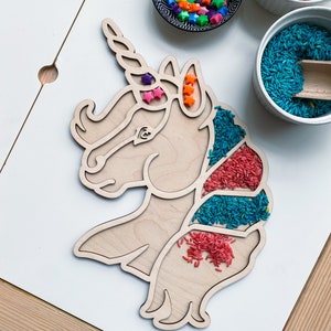 Unicorn Sensory Bin Tray, Unicorn Tinker Tray, Flisat Insert, Sensory ...