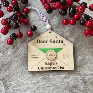 Letter to Santa Ornament Personalized Dear Santa Ornament - Etsy
