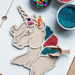 Unicorn Sensory Bin Tray, Unicorn Tinker Tray, Flisat Insert, Sensory ...