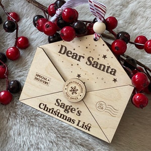Letter to Santa Ornament Personalized Dear Santa Ornament - Etsy