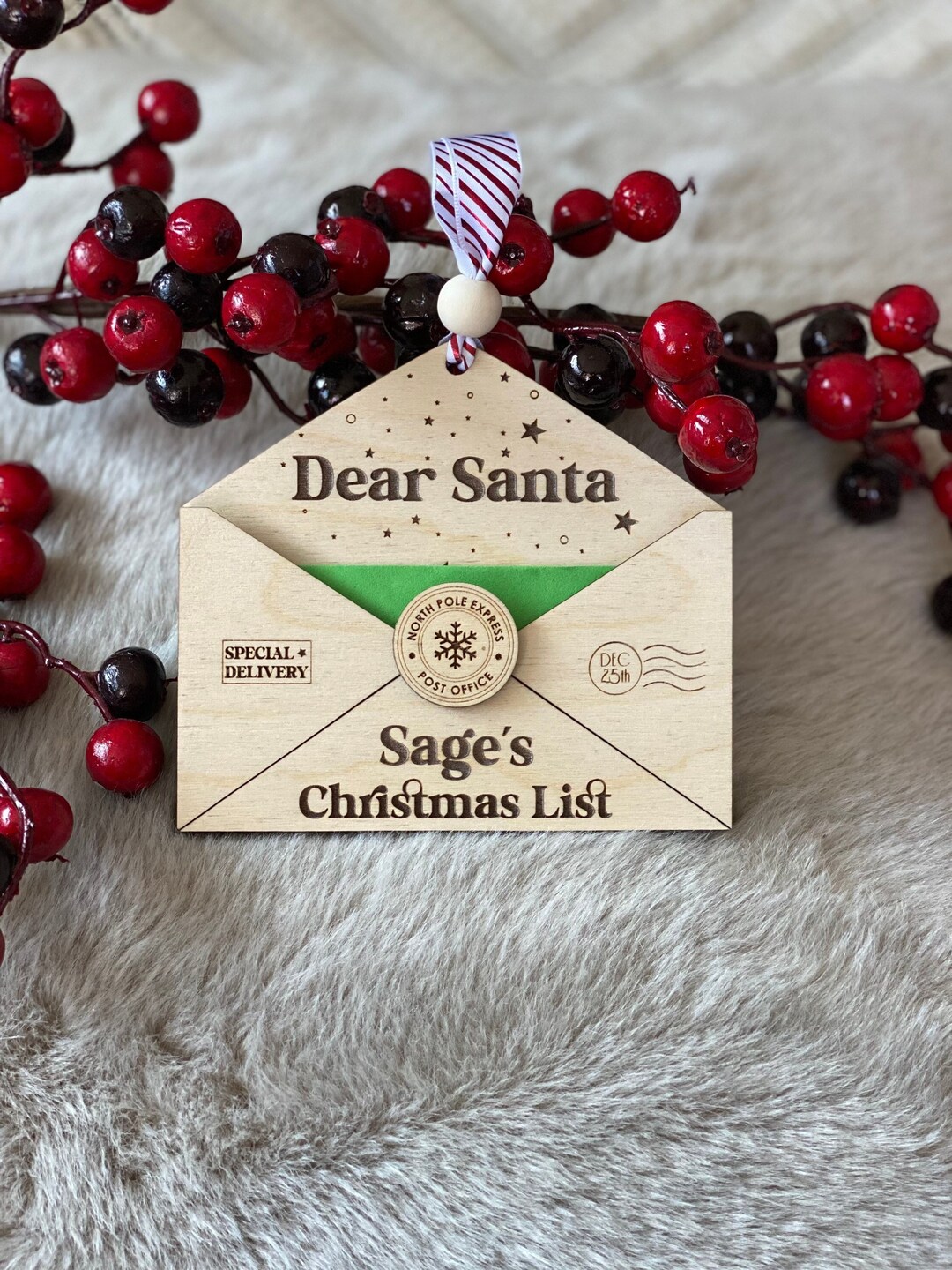 Letter to Santa Ornament Personalized Dear Santa Ornament - Etsy