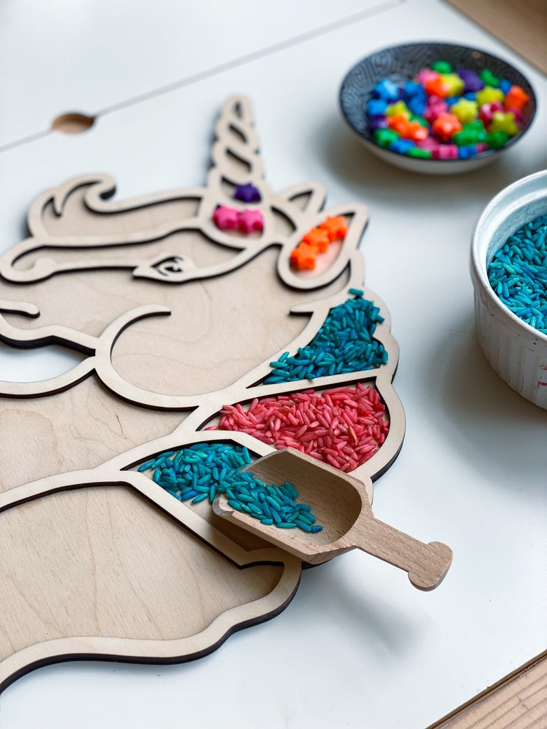 Unicorn Sensory Bin Tray Unicorn Tinker Tray Flisat Insert - Etsy