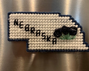Greetings From Nebraska Fridge Magnet map - Etsy