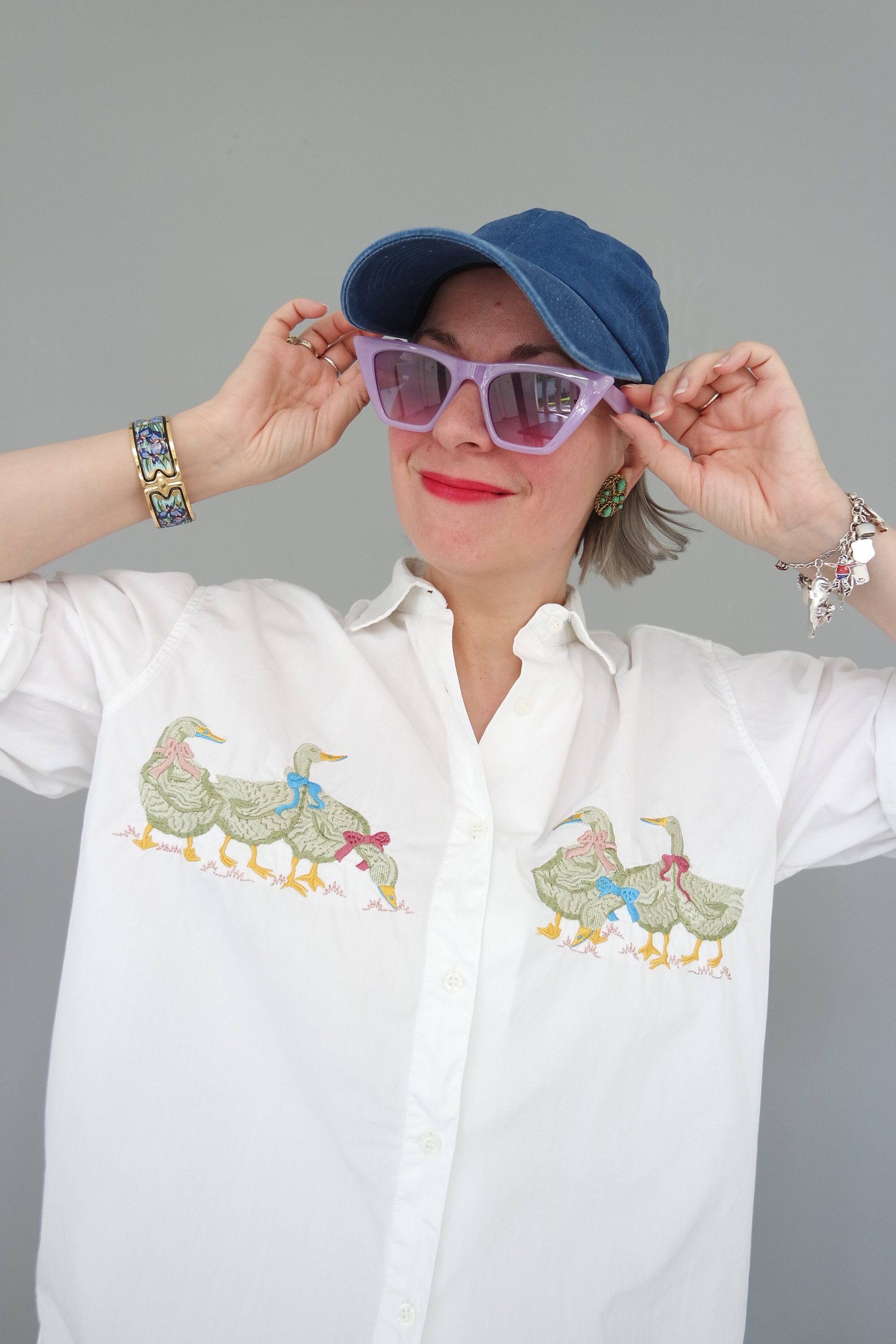 Vintage Goose / Duck Embroidered Cotton Folk Romantic Italian Blouse - Etsy