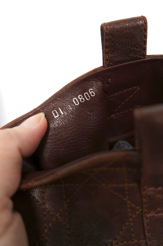 Christian Dior Vintage Cannage Pattern Leather Lace-u… - Gem