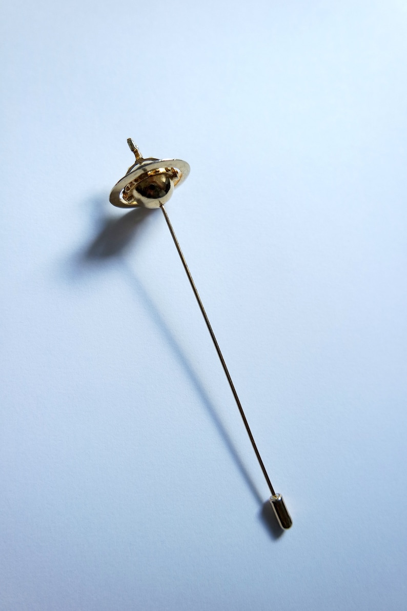 Vintage Vivienne Westwood 3D Orbit / Planet Golden Tone Lapel Pin ...