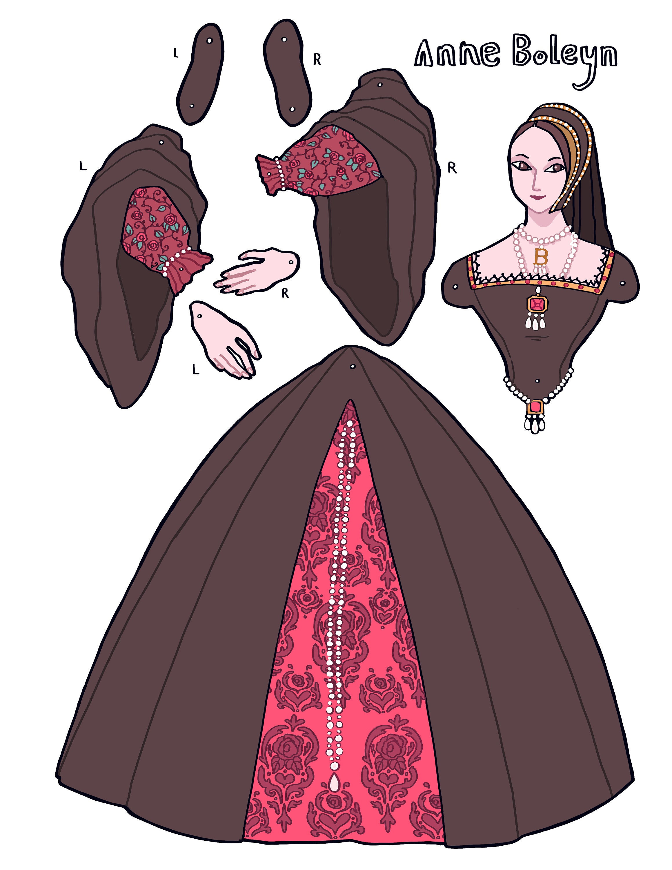 Anne Boleyn Paper Doll
