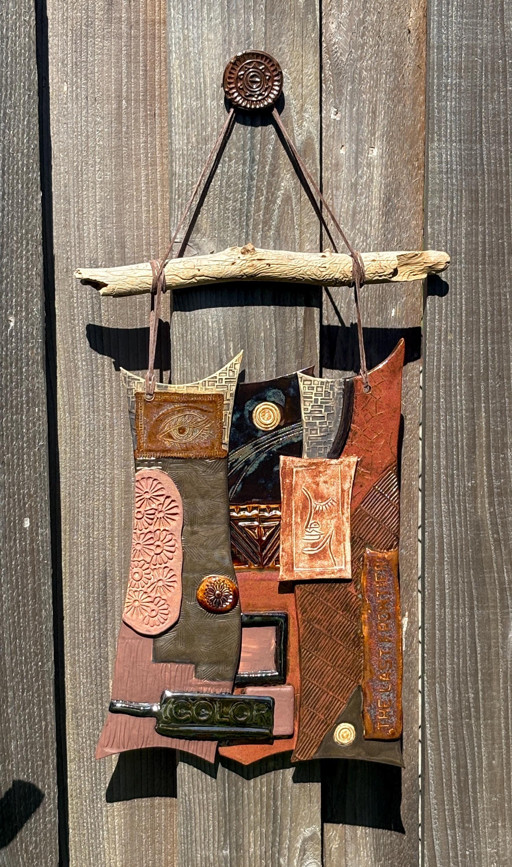 Pottery Wall Art - Triptych Joined and Hanging - Etsy