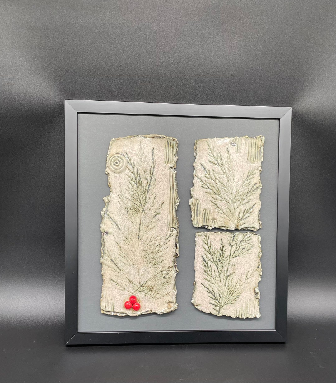 Pottery Wall Art Triptych Tiles 14” X 14” Framed - Etsy