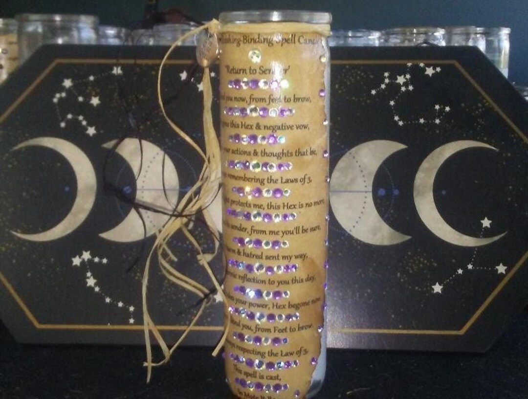 Unhexing-jinx Removal/banishing/binding Spell Candle, Fear No More ...