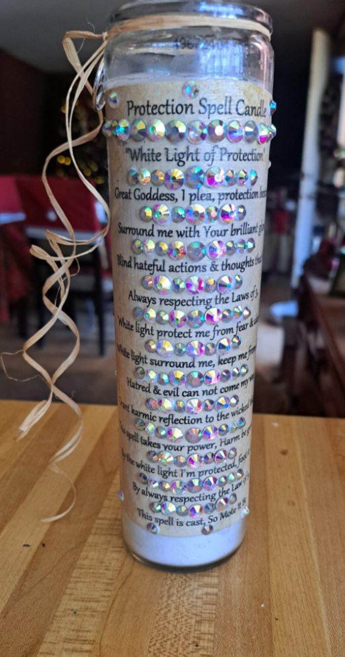 Negativity Shield-protection, White Light of Protection Spell Candle ...