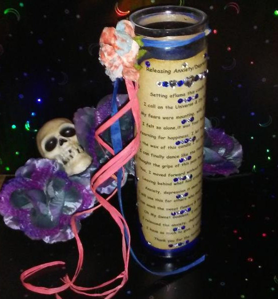 Calm, Relax, Release Anxiety Spell Candle, Full Moon Spell Made Just ...