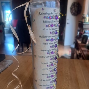Releasing Anxiety Spell Candle, Full Moon Anointed Large 8" Ritual ...