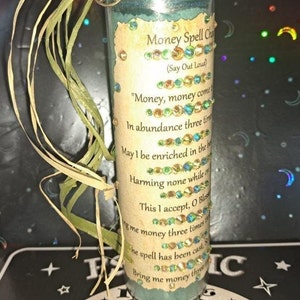 Money Chant Prosperity, Release Debt Spell Candle, Witch City USA - Etsy