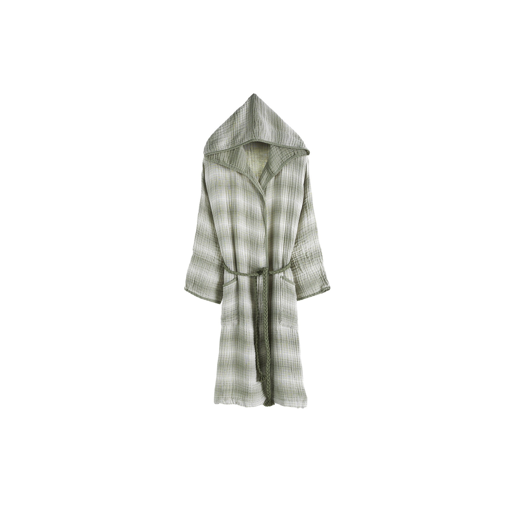 Muslin Cotton Bathrobe, Robes, Gown, 4 Layer Muslin, Crepe and Soft ...