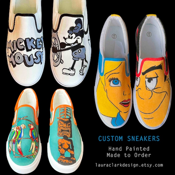 Hand Painted Sneaker - Etsy