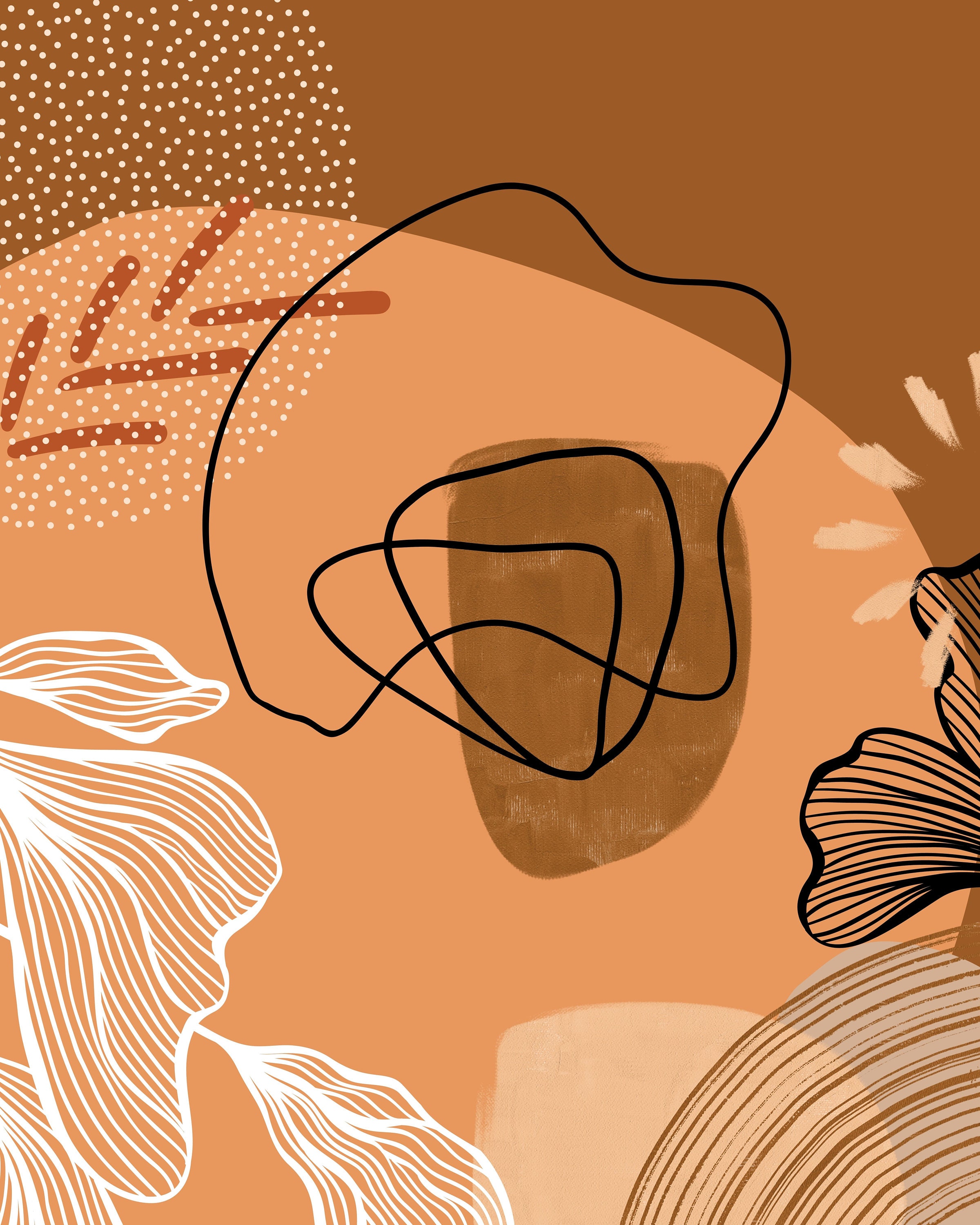 Boho Art Set of 4 Prints | Boho Wall Art | Abstract Gallery Wall Set ...