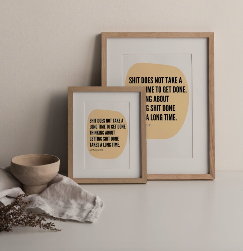 Just Get Shit Done Poster - Get Shit Done Printable Art - Etsy