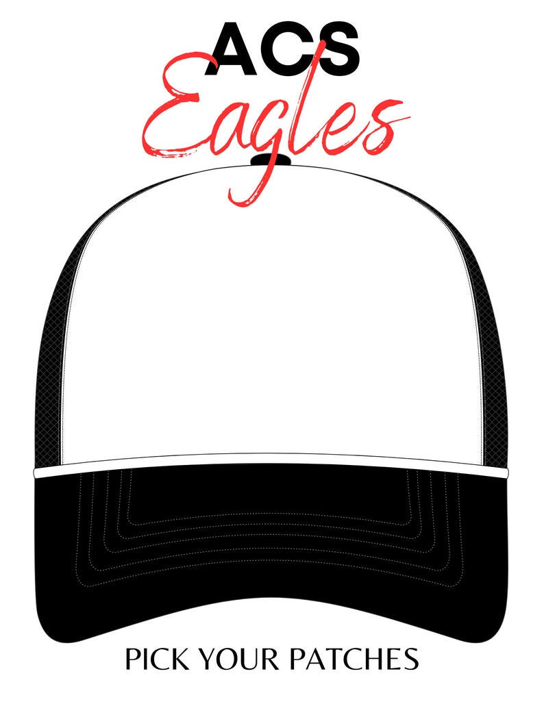 CUSTOM Trucker Hat Design Template - Design Patch Layout Printable - Etsy