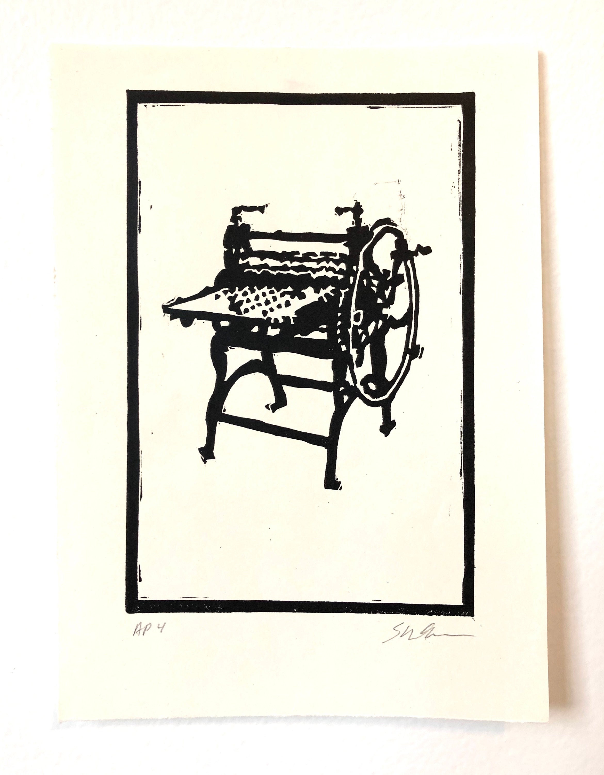 Printing Press Illustration - Etsy