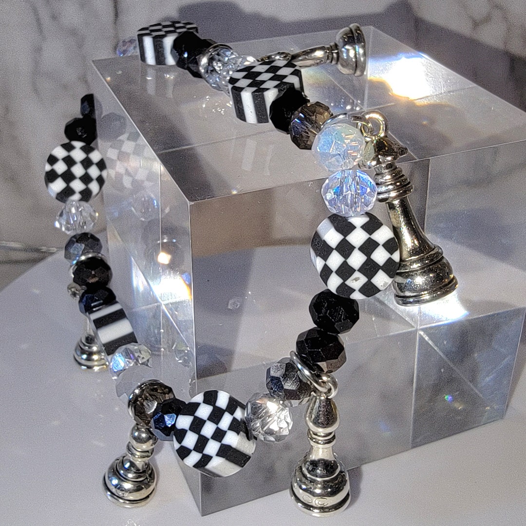 Chess Beaded Bracelet, Gift for Her, Packaged Gift, Ready to Give ...