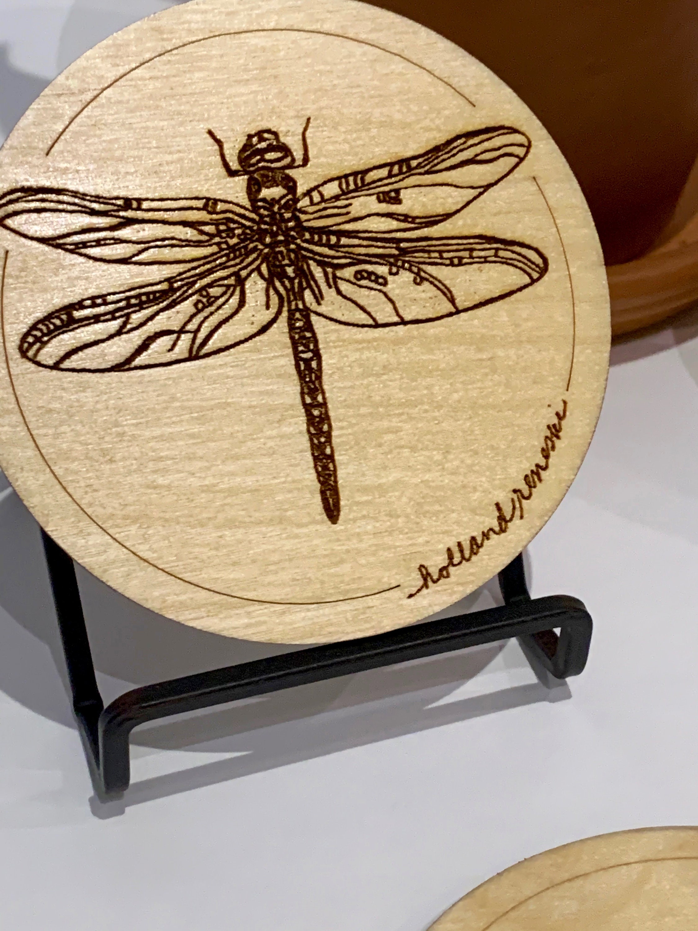 Grasshopper, Butterfly, Cicada, Dragonfly Coaster With Box, Insect ...