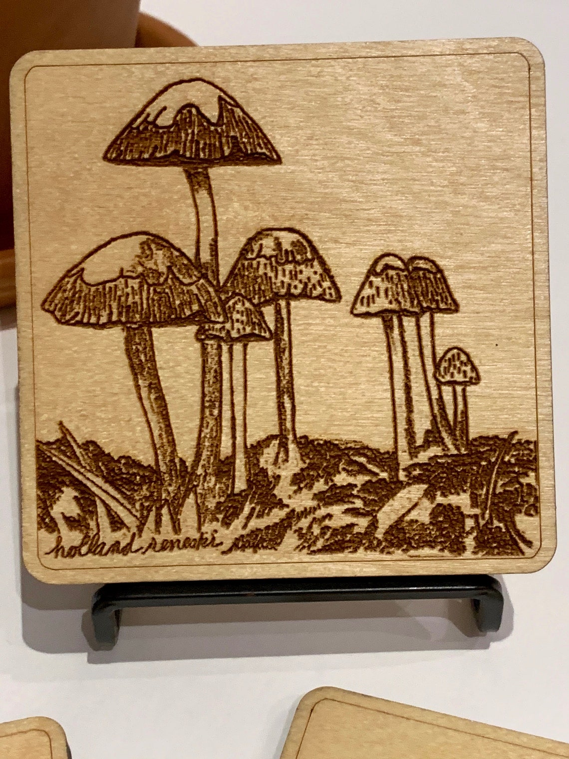 Mushroom Coasters Morel Coaster Liberty Cap Coaster Wavy | Etsy