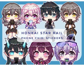 Honkai Star Rail Stickers ,, March 7th Himeko Seele Bronya Blade Silver ...