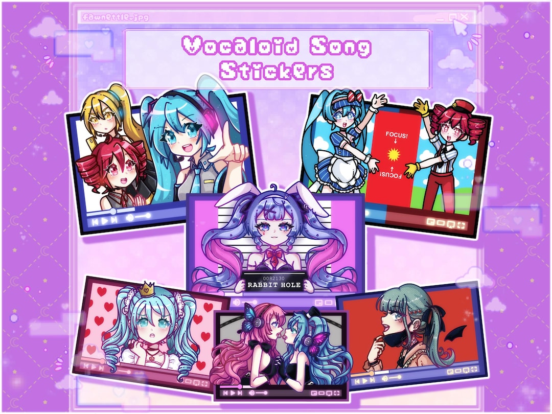 Vocaloid Song Stickers [cute Kawaii Anime Vocaloid Hatsune Miku ...
