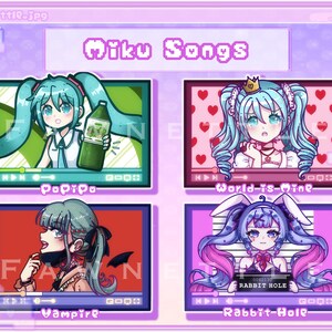 Vocaloid Song Stickers [cute Kawaii Anime Vocaloid Hatsune Miku ...