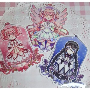 Madoka Magica Die-cut Vinyl Laminated Stickers puella Magi Madoka ...
