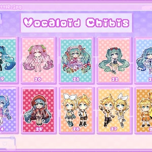 Kawaii Vocaloid and Hatsune Miku Art Prints [cute Kawaii Glossy Anime ...