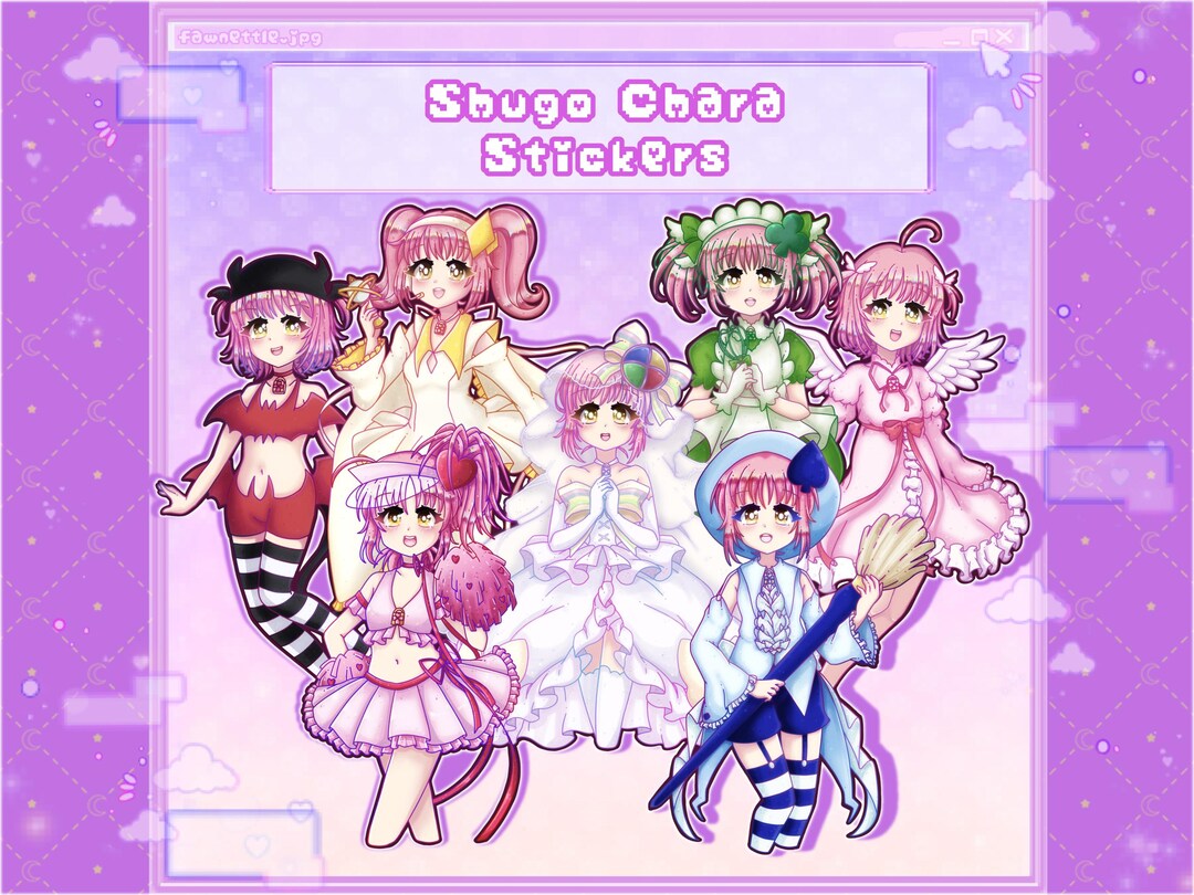 Shugo Chara Kawaii Stickers [cute Kawaii Anime Girl Laminated and ...
