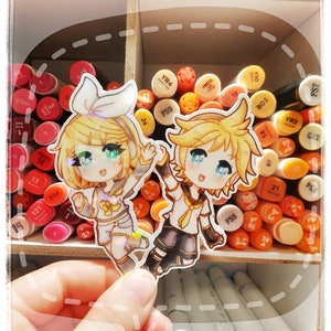 Vocaloid Kagamine Rin and Kagamine Len Holographic and Vinyl Stickers ...