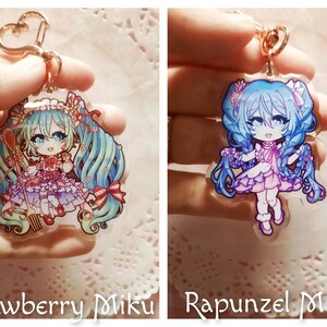 Vocaloid Hatsune Miku Acrylic Charms cute Kawaii Anime Keychains ...