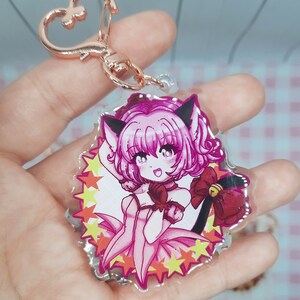 Tokyo Mew Mew Acrylic Charms cute Kawaii Anime Keychains Mew Mew Power ...