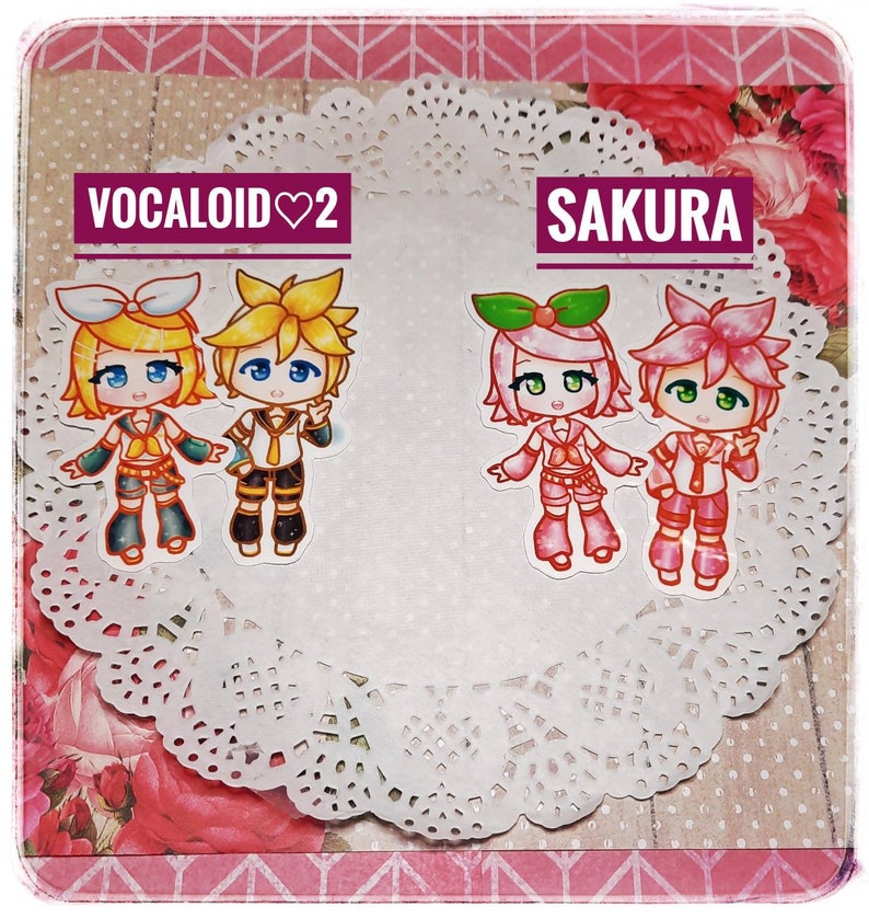 Vocaloid Rin and Len Holographic and Vinyl Stickers - Etsy